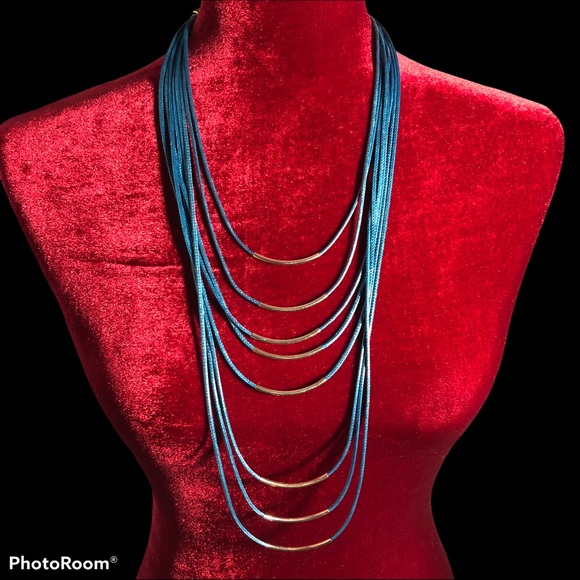 Jewelry | Modern Layered Teal Necklace | Poshmark